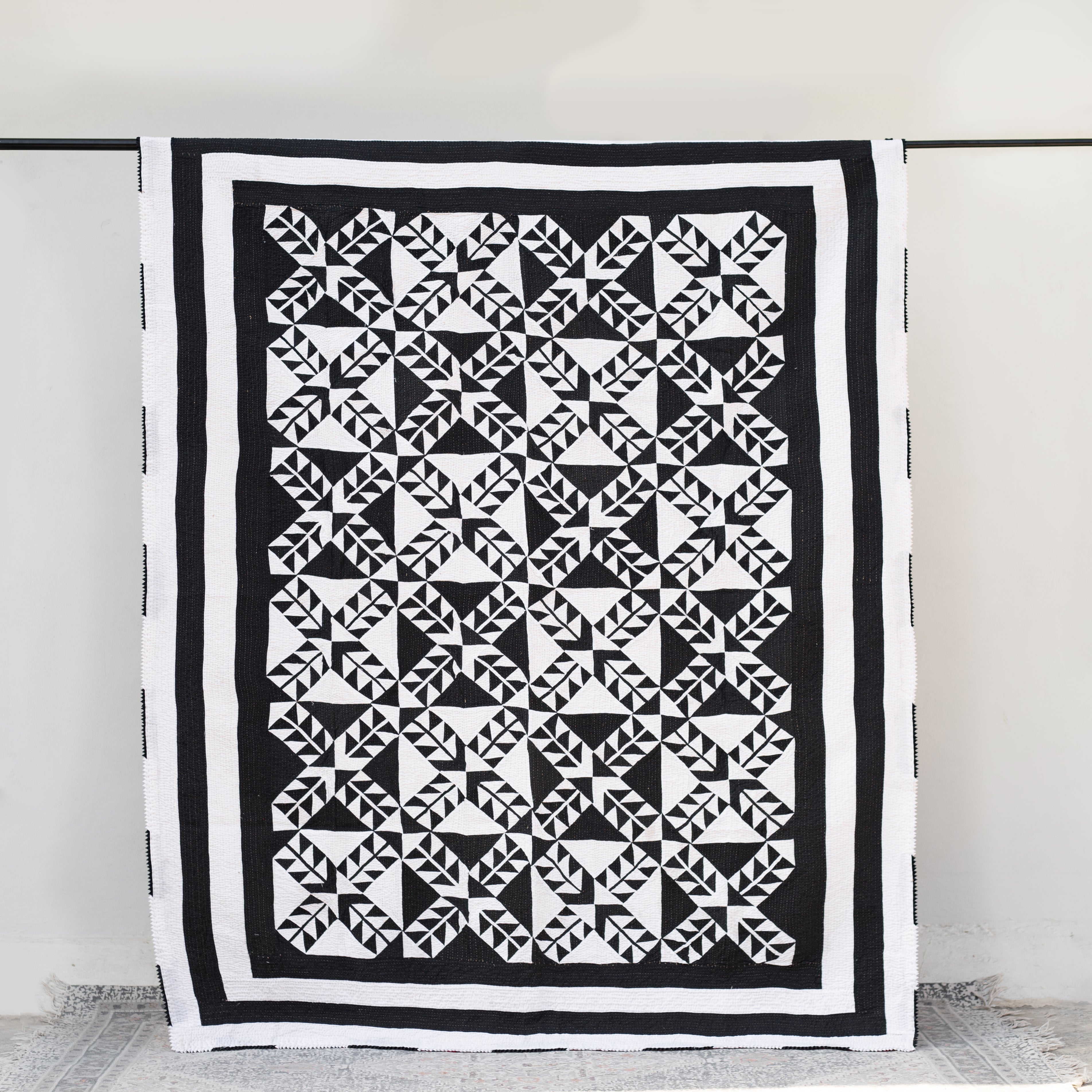 Black & White Patchwork Rilli | Twin Size – Love Handmade